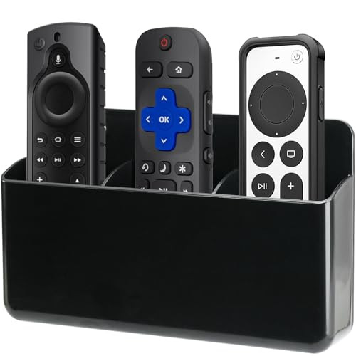 3 Slot Remote Control Holder Wall TV Remote Holder Self Adhesive Marker ...