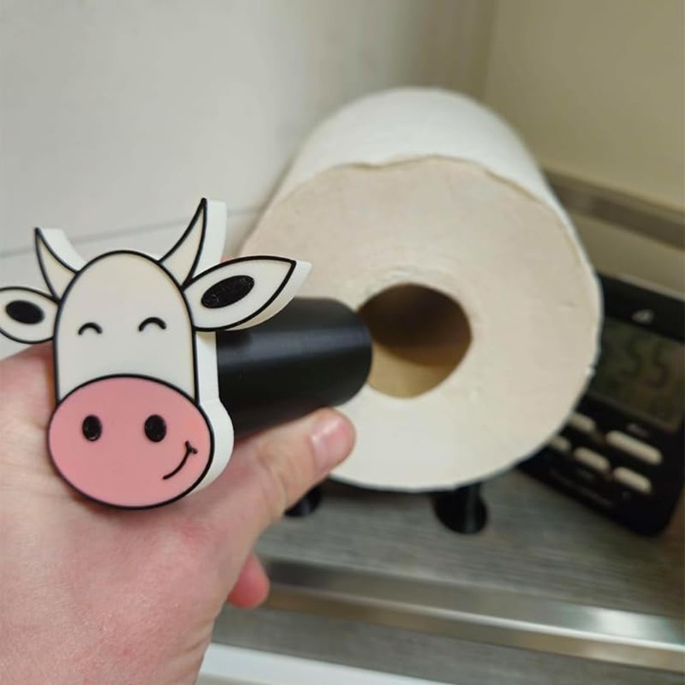 Dairy Cow ToiletRoll Holder 3D Printed Dairy Cow Tissue Storage ...