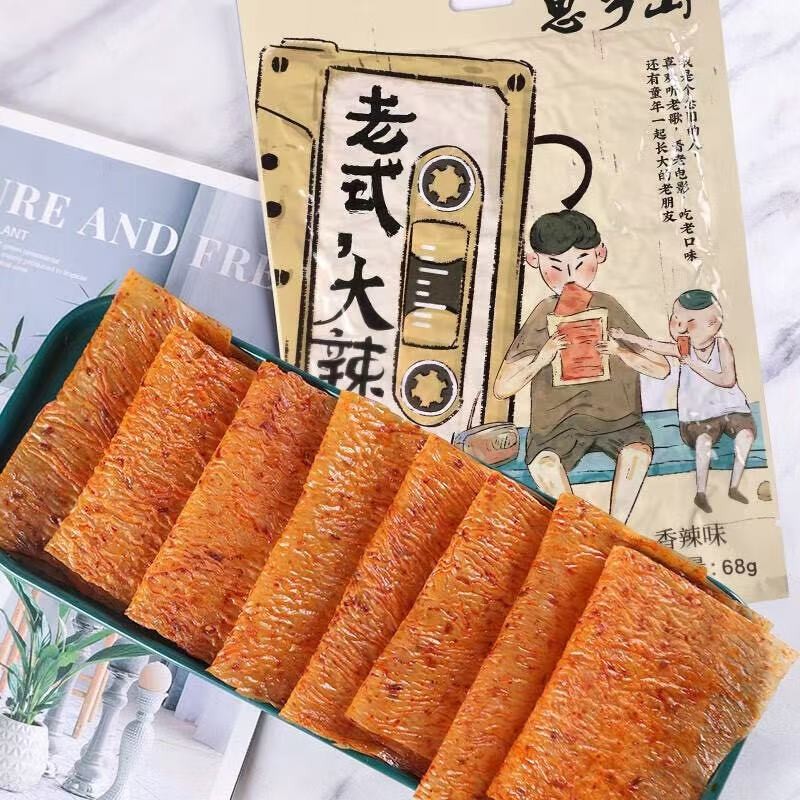 68g Chinese Spicy Sticks Foods Super Hot Strips Sticks Chinese Latiao ...