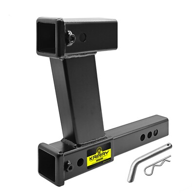 Double Hitch Receiver, 2 inch Trailer Dual Hitch Extension Riser, Hitch ...