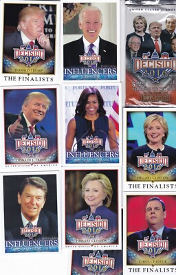 Decision 2016 Complete 110 CARD SET Donald Trump Hillary Clinton Joe ...