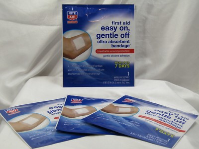 LOT OF 4*Rite Aid First Aid Easy On Gentle Off Ultra Absorbent Bandages ...
