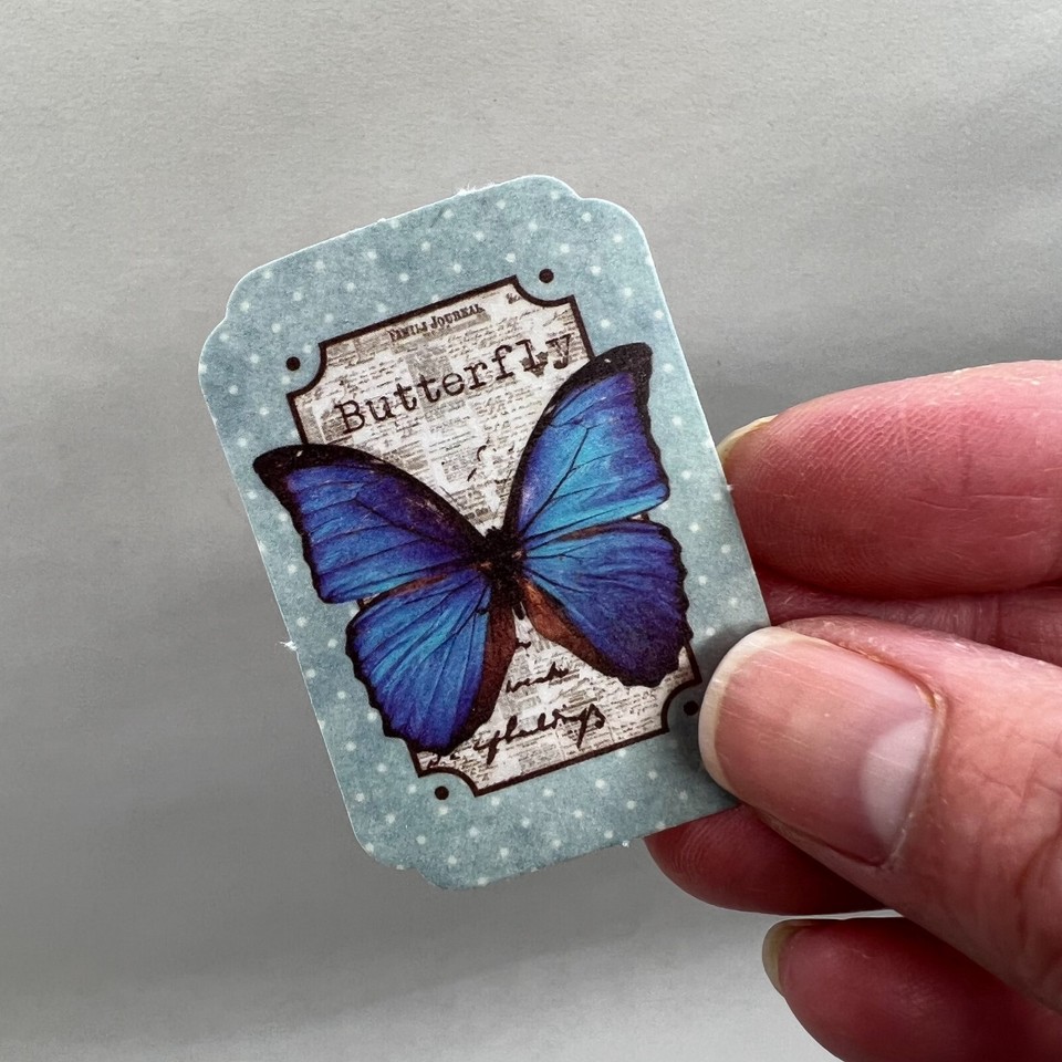 Cottage Core Butterfly Tag Label Washi Paper Stickers Scrapbook Journal ...
