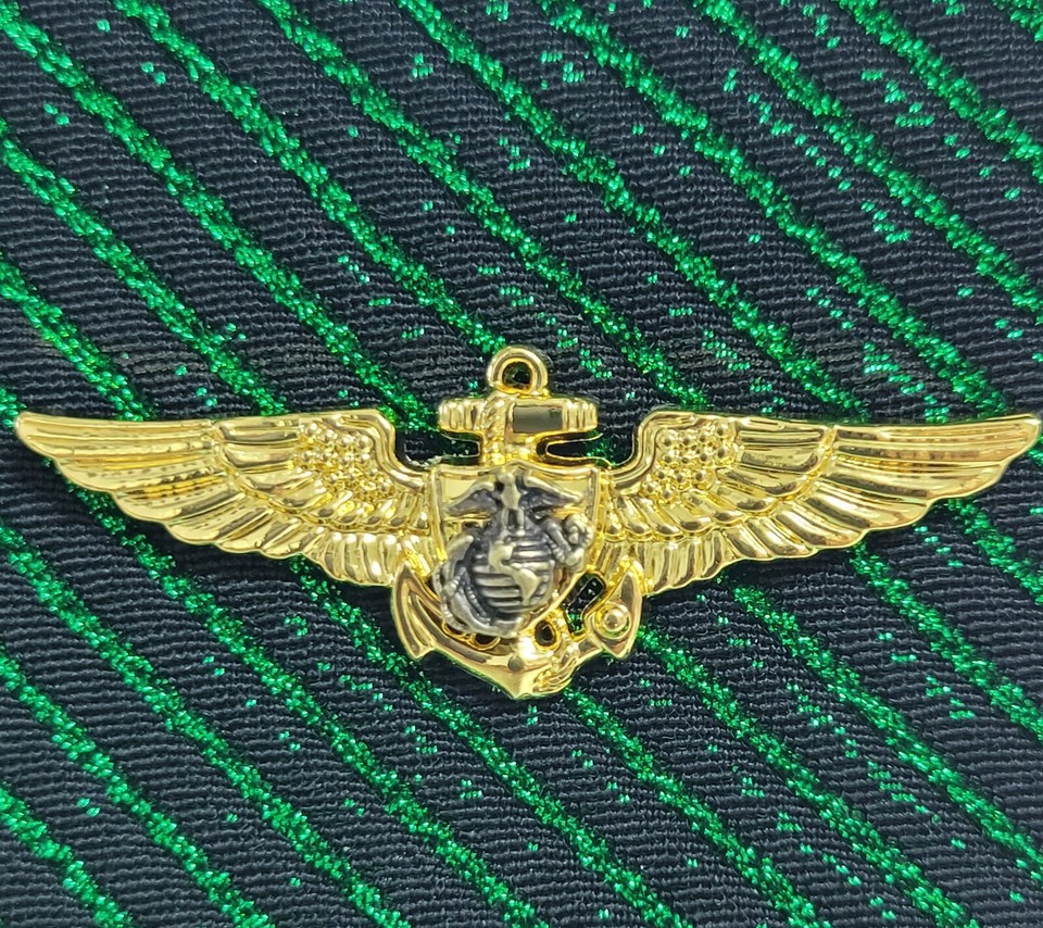 US Marine Corp Pilot Aviation Wing Badge Insignia Pin USMC Aviator EGA ...