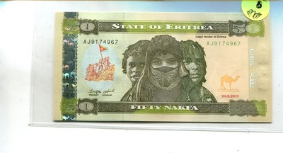 ERITREA 2011 50 NAKFA CURRENCY NOTE CHOICE CU 6810J | eBay