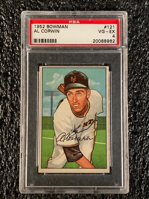 1952 Bowman Baseball #121 Al Corwin PSA 4 | eBay