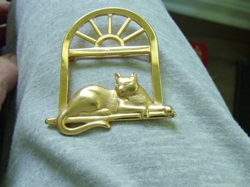 Estate/Vintage JJ Cat Sitting in Window Pin | eBay