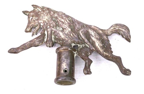 Vtg 1930's BOY SCOUTS 'Leaping Wolf' SOLID BRASS Finial FLAG POLE ...