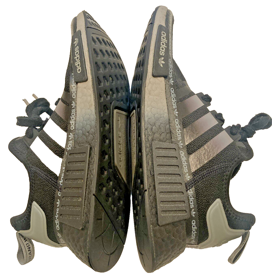 Men's Adidas NMD R1 Boost All Over Logo Black Grey Gray GX9298 US Size ...