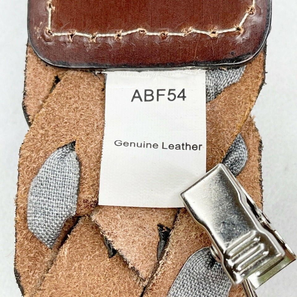 Brown Wide Boho Braided Woven Genuine Leather Belt Size Small S Womens ...