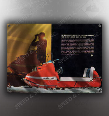 VINTAGE MOTO SKI MS-18 SNOWMOBILE BANNER | eBay
