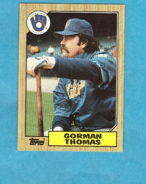 1987 Topps baseball card #495 Gorman Thomas Brewers | eBay