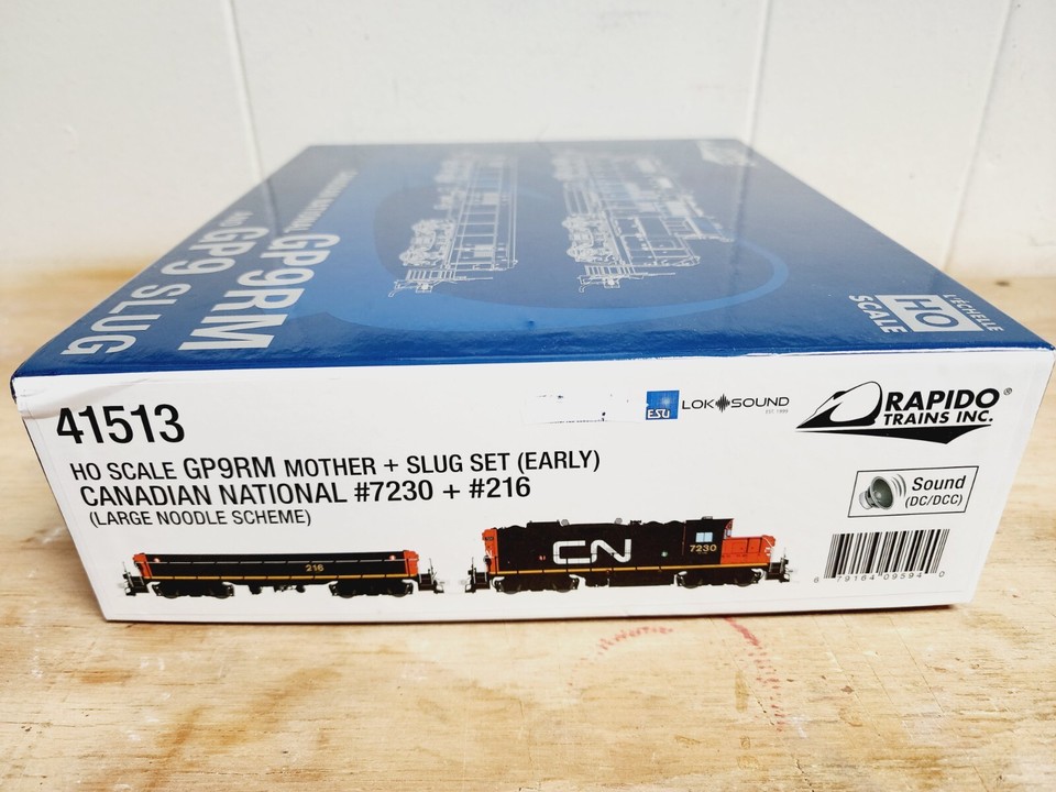 RAPIDO TRAINS HO 41513 GP9RM Mother + Slug w/ DCC Lok Sound Canadian ...
