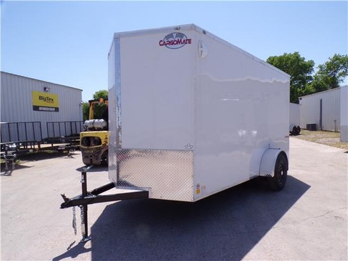 6x12 Cargo Enclosed ATV UTV Four Wheeler Construction Show Bike Trailer ...