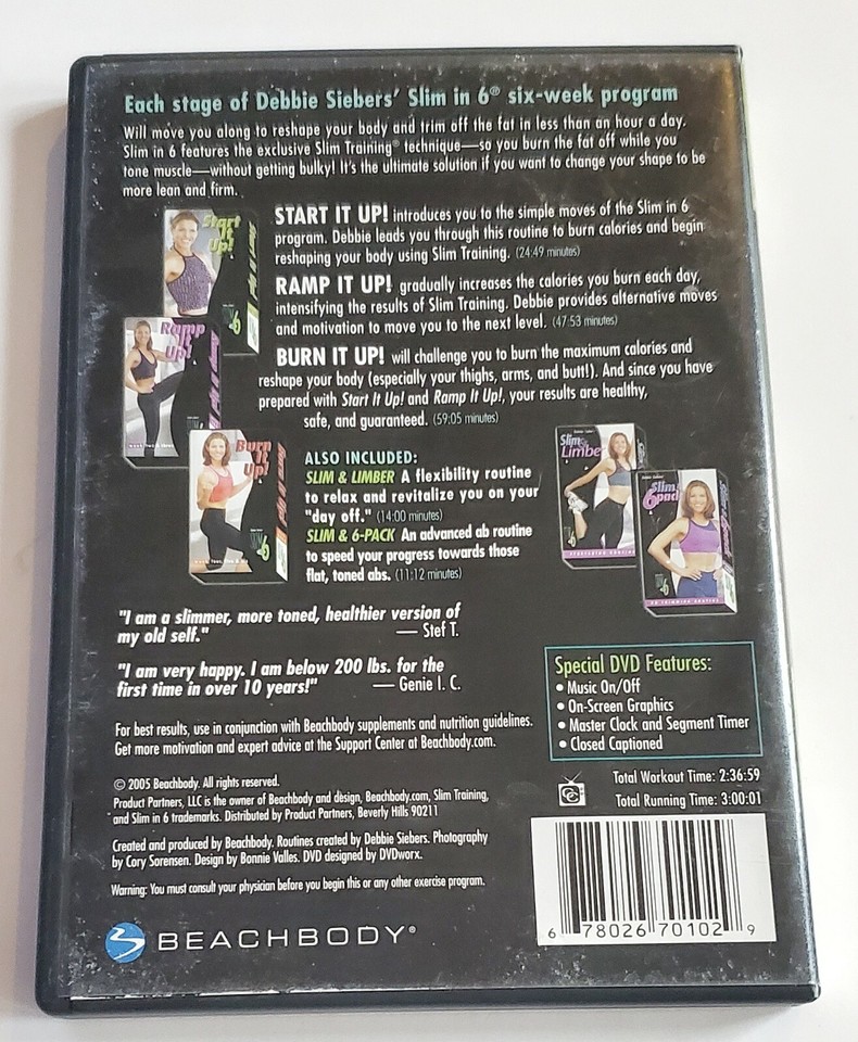Debbie Siebers' Slim in 6 - DVD | eBay