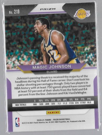 2020-21 Panini Prizm #219 Magic Johnson Silver Prizms | eBay