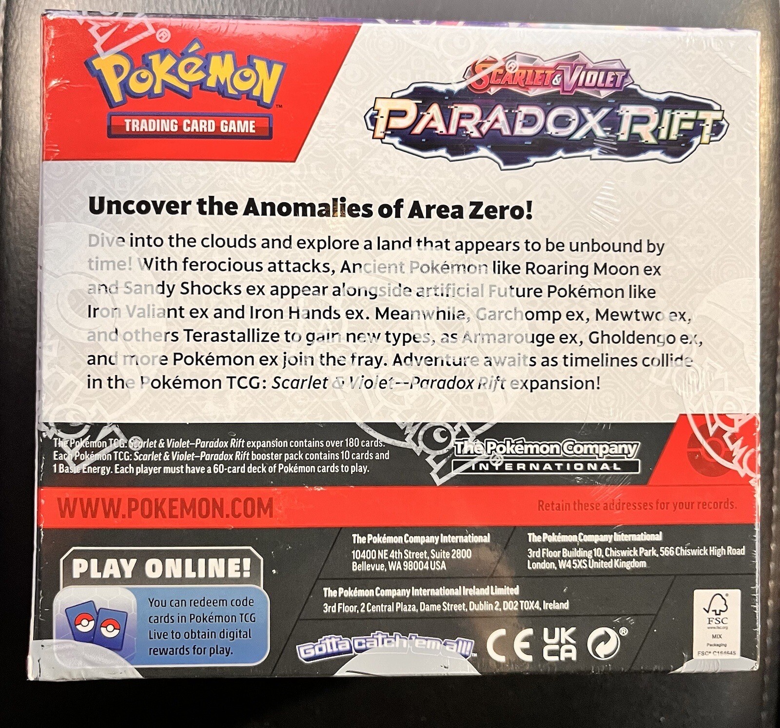 TCG Pokemon PARADOX RIFT Booster Box 36 Packs Factory Sealed NEW ...