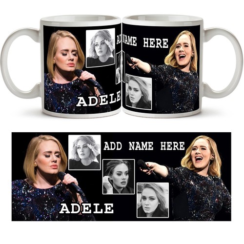 ADELE PERSONALISED Ceramic Photo Mug Cup Tea Coffee Add Any Name Music ...