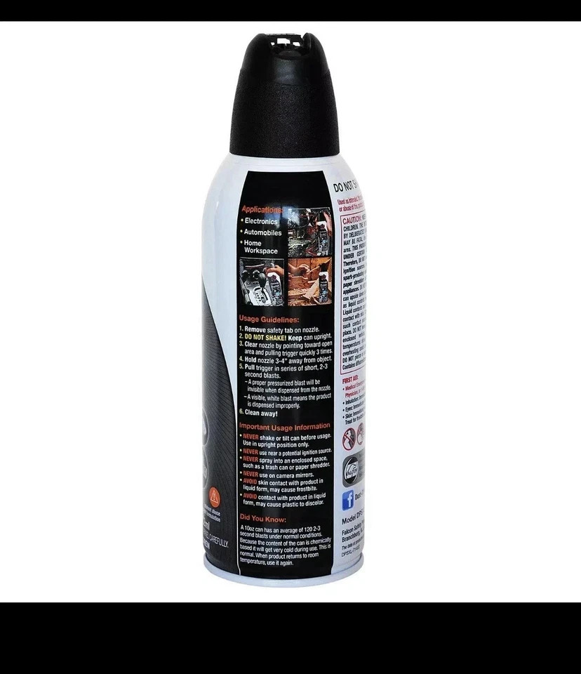 Falcon Dust-Off Electronics Compressed Gas Duster, 10oz - 4 Pack ...