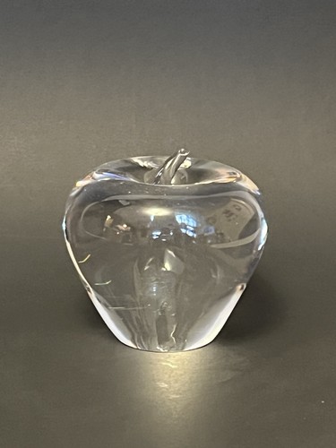 Crystal Apple Paperweight Heavy 3" | eBay