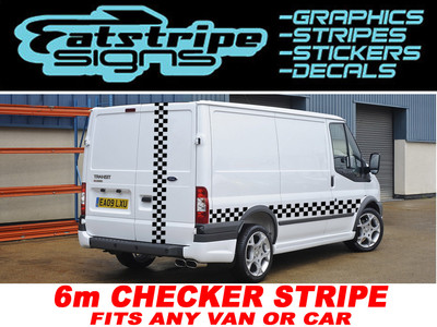 6m CHECKER to fit FORD TRANSIT ST CONNECT VAN GRAPHICS STICKERS DECALS ...