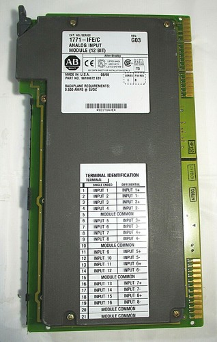 Allen-Bradley 1771-IFE/C Analog Input Module (12 Bit)~For PARTS/ REPAIR ...
