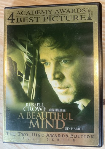 A Beautiful Mind DVD Movie 2002 Limited Edition Full Screen Drama 2 ...