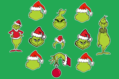 The Grinch Christmas Stickers [11] High Quality Photo Vinyl - easy peel ...