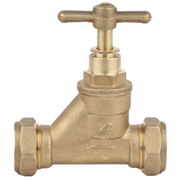 22mm Stopcock Brass Tap for Copper Pipe Mains Water | eBay UK
