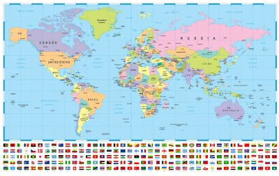 World Map High Resolution Countries