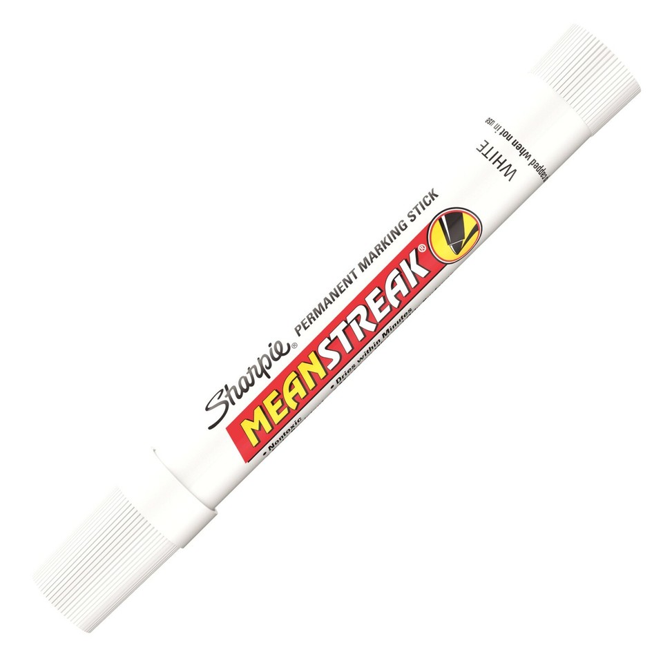85018 Sharpie Mean Streak Permanent Marking Stick, Broad Tip, White ...