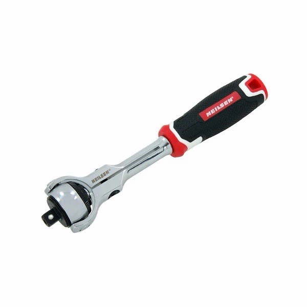 Swivel Head Socket Reversible Ratchet Handle Quick Release 3/8" Tool ...