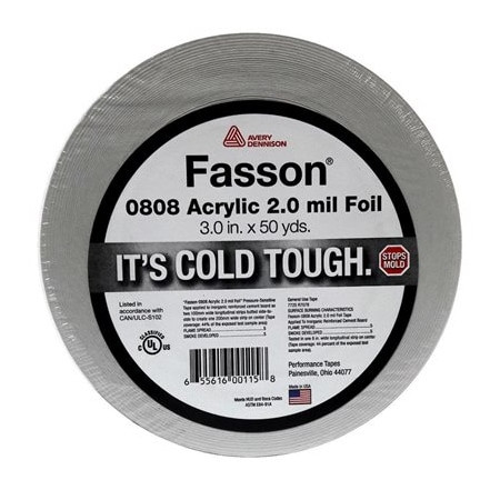 FASSON 57432 03000150 3" X 150' Smooth Foil Tape 16Rls/Ctn Pk | eBay