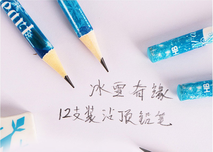 12PC Frozen Elsa HB Pencils Snow Eraser Kids Childrens Party Bag ...