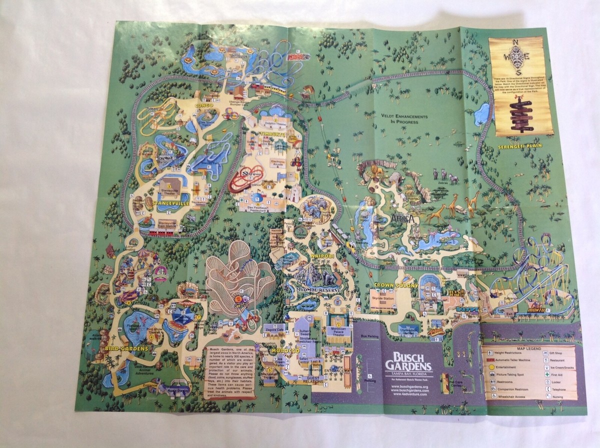 Busch Gardens Tampa Florida Map Sesame Street Region At Busch Gardens