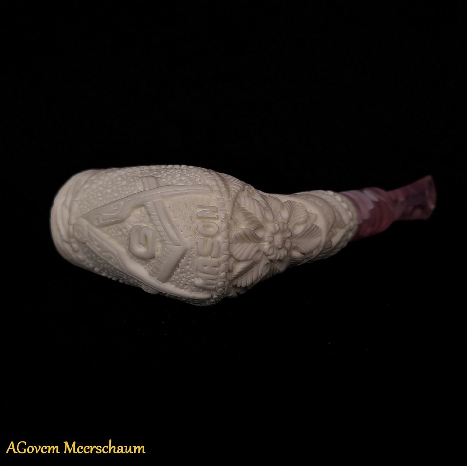 Masonic Block Meerschaum Pipe, Freemasonry Gif, Mason Pipe, Shriner ...