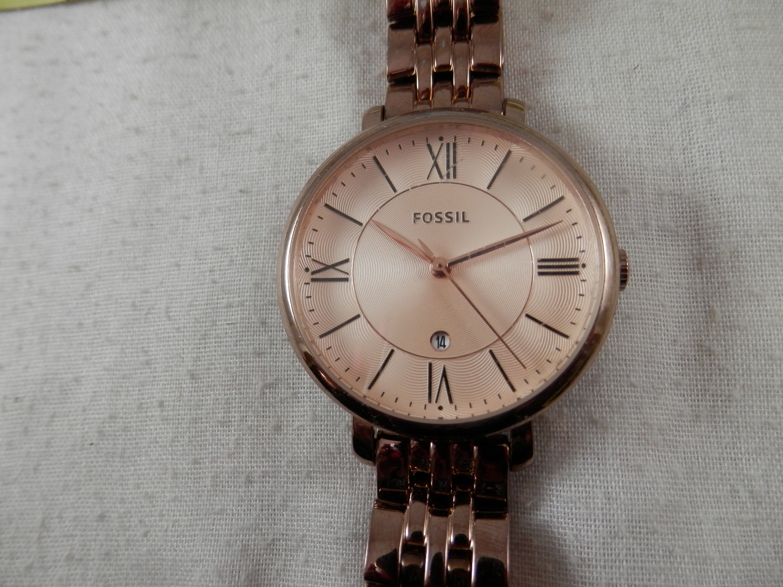 Fossil ES3435 Womens Jacqueline Rose Gold Watch 36mm for sale online | eBay