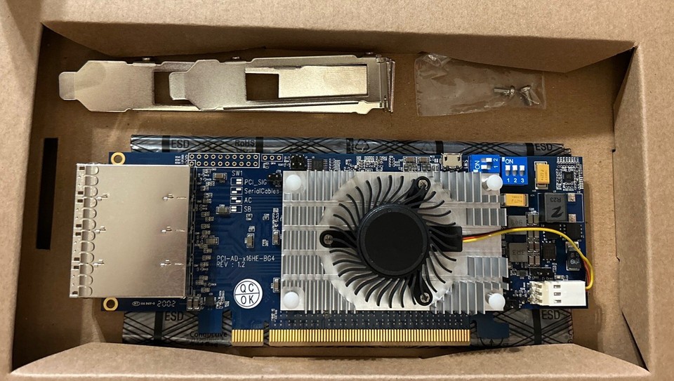 Serial Cables PCI-AD-x16HE-BG PCIE GEN4 X16 Host Card Atlas Switch SS06 ...