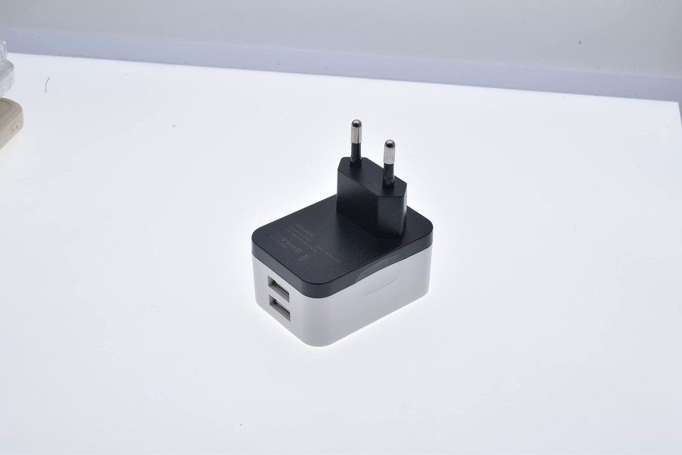 UK to European Travel Adapter Euro EU Plug with 2 USB Ports for White ...