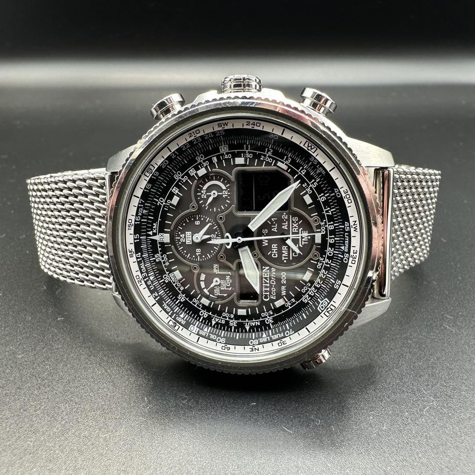 Citizen Navihawk Eco-Drive JY8030-83E Chronograph Stainless Steel Watch ...