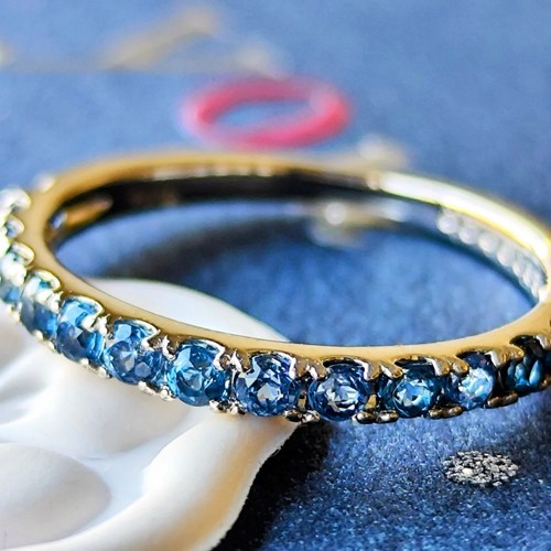 Natural Cobalt Blue Spinel (Vietnam) Half Eternity Platinum Ring【Made ...
