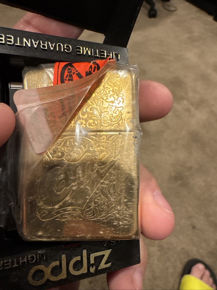 1995 22K GOLD PLATED CAMEL ZIPPO (DOUBLE SIDED DESIGN) NOS NEW IN BOX ...