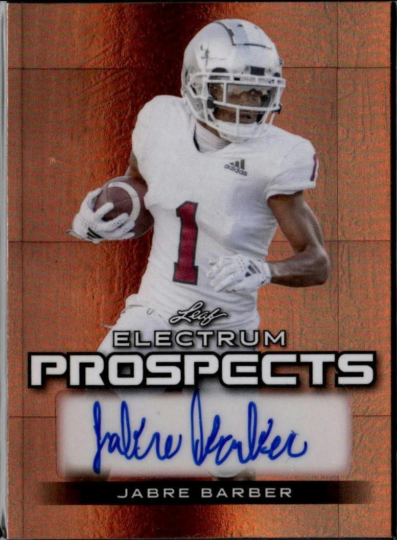 2024 Leaf Electrum - Prospects Autographs Jabre Barber #PA-JB1 Bronze ...