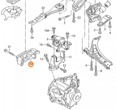 New VOLKSWAGEN POLO 9N Gearbox Mount Bracket 036199275AB | eBay UK