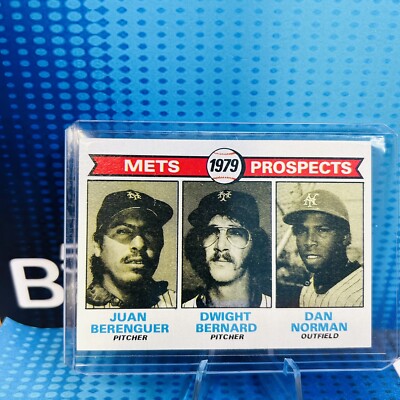 1979 Topps #721 Juan Berenguer Dwight Bernard Dan Norman Mets Prospects ...