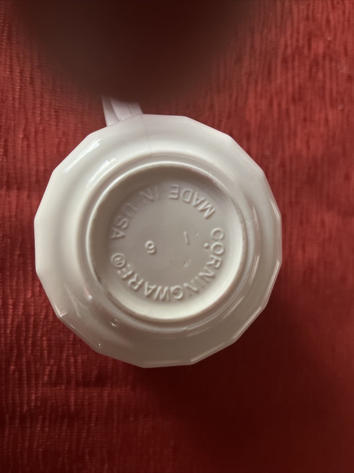 Lot of 8 x Corning Ware Coffee Cups Callaway Ivy White Green Ivy Leaves ...