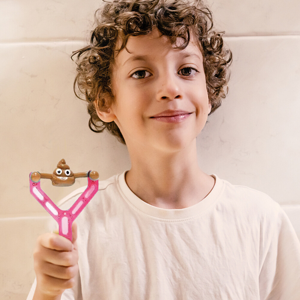 Mini Antistress Catapult Elastic Poop Flying Toys for Kids Holiday ...