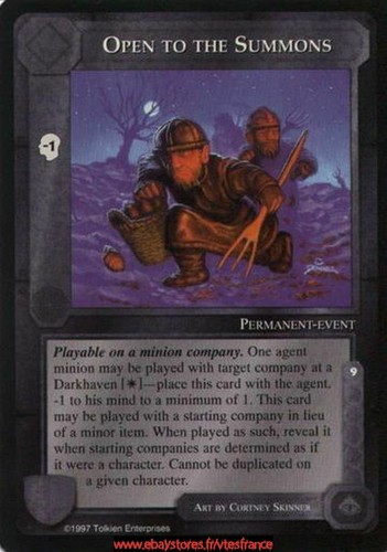 Open to the Summons [White Hand] ENG MEWH Middle Earth CCG | eBay