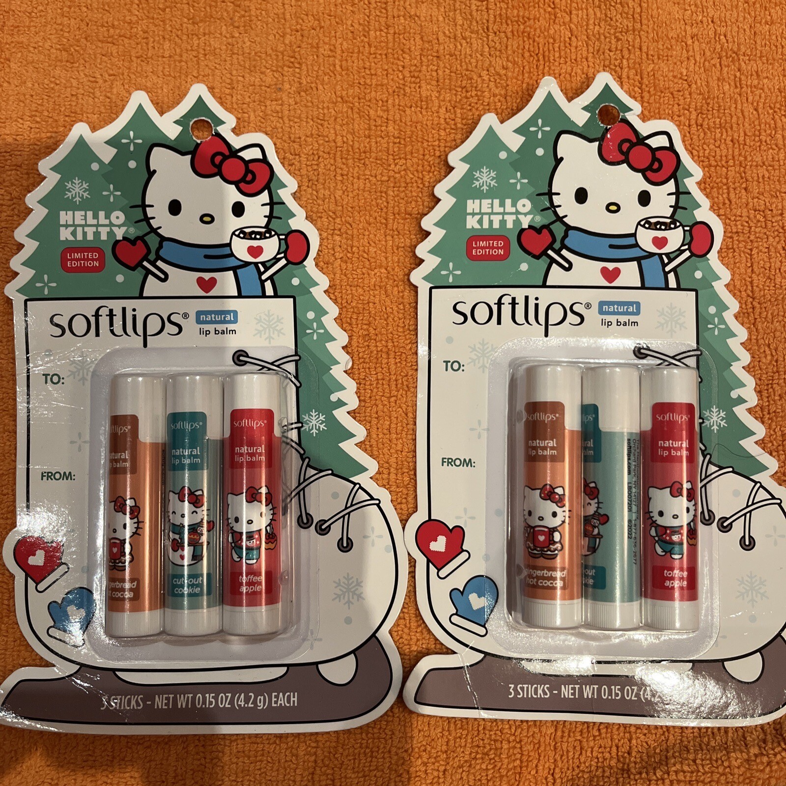 Hello Kitty Softlips Lip Balm 3 Pack Limited Edition Holiday Collection ...