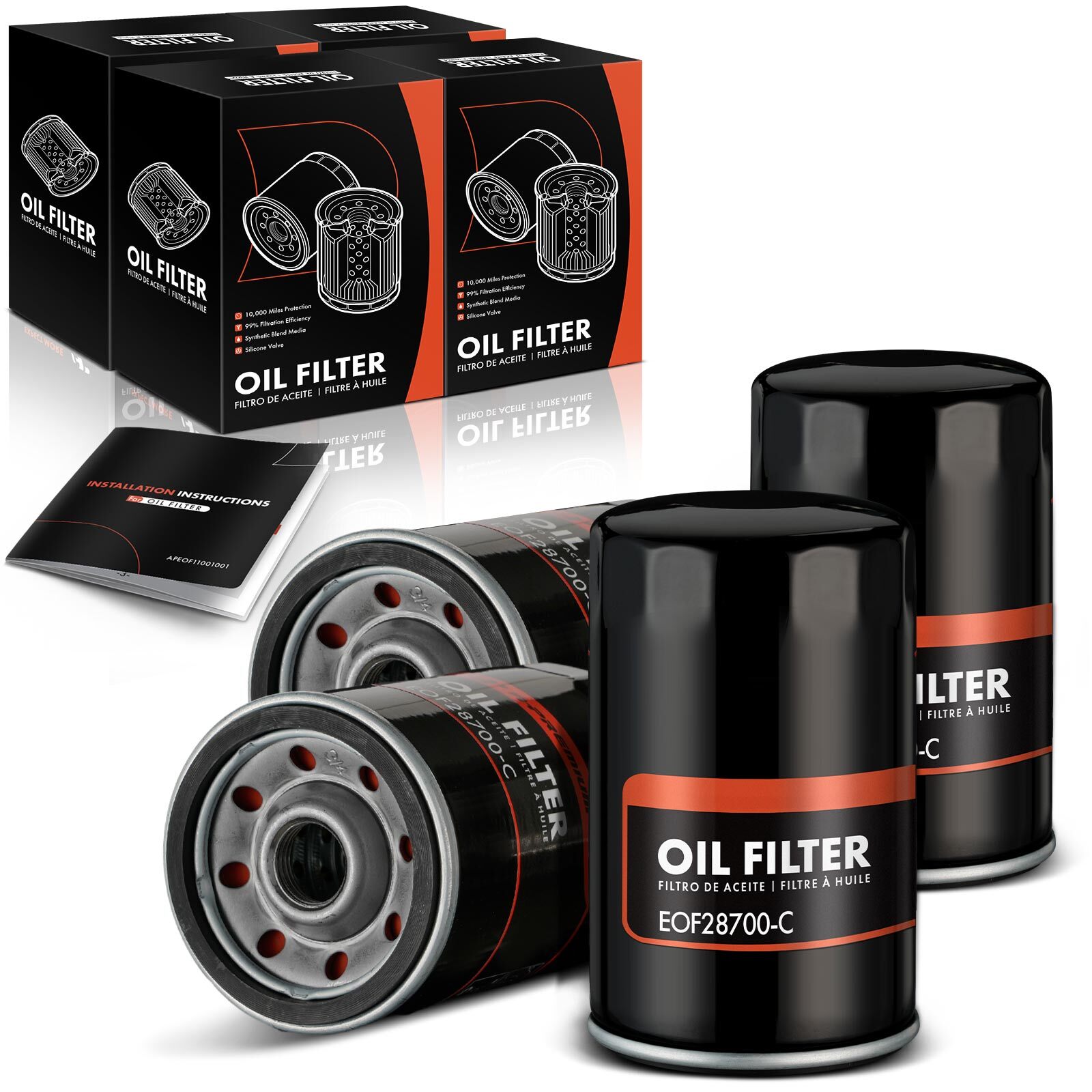 4x Engine Oil Filter for Audi 100 Quattro Volkswagen Beetle Jetta ...